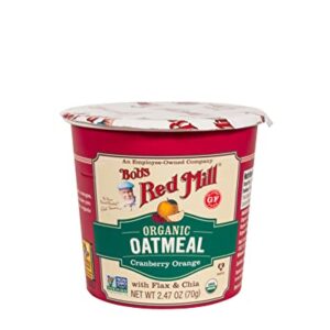 Bob's Red Mill Organic Gluten Free Oatmeal Cup, Cranberry Orange (Pack of 12)