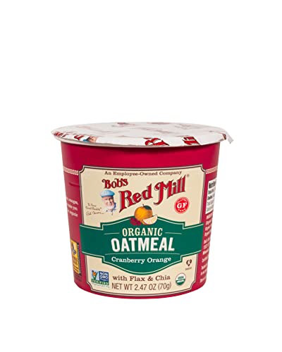 Bob's Red Mill Organic Gluten Free Oatmeal Cup, Cranberry Orange (Pack of 12)