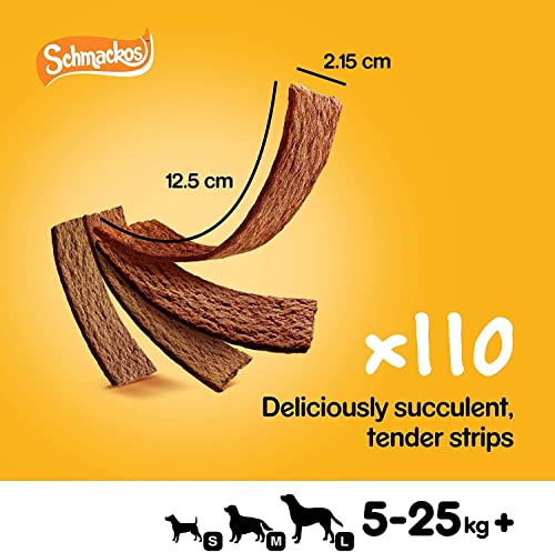 Pedigree Schmackos - Dog Treats Meat Variety, 110 Strips