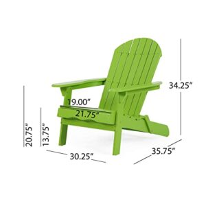 Christopher Knight Home 315842 Malibu Adirondack Chair, Light Green