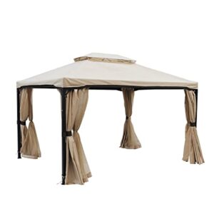 christopher knight home skyline gazebo, black + beige