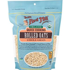 Bob's Red Mill Organic Quick Cooking Rolled Oats, 16-ounce (Pack of 4)