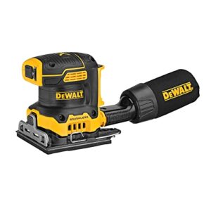 dewalt 20v max* xr palm sander, sheet, variable speed, 1/4-inch, tool only (dcw200b)