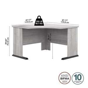 Bush Business Furniture Series A Corner Desk, 48W, Platinum Gray