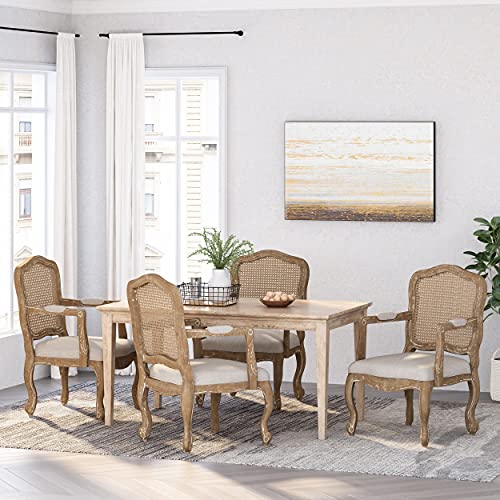 Christopher Knight Home Andrea Dining Chair Sets, Wood, Beige + Natural