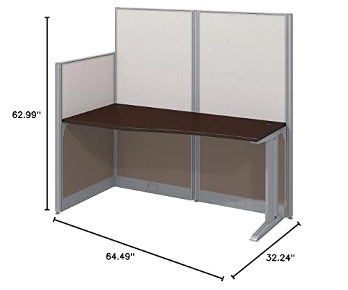 Bush Business Furniture Hour Office Desk, Mocha Cherry