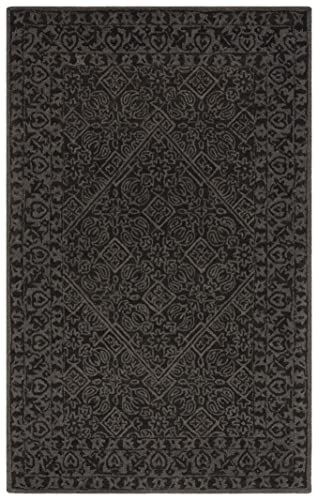 Safavieh Dip Dye Collection 3' x 5' Dark Grey DDY151H Handmade Wool Area Rug