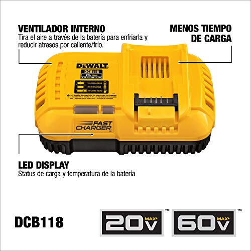 DEWALT FLEXVOLT 20V MAX* Charger, Rapid Charge (DCB118)