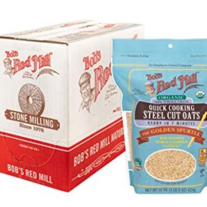 Bob's Red Mill Organic Quick Cooking Steel Cut Oats, 22-ounce (Pack of 4)