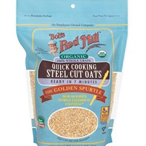 Bob's Red Mill Organic Quick Cooking Steel Cut Oats, 22-ounce (Pack of 4)