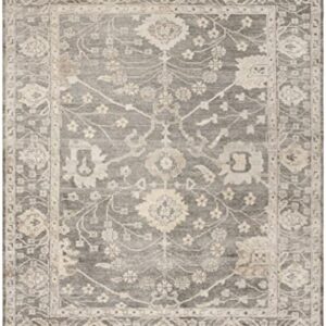 Safavieh Oushak Collection 8' x 10' Dark Grey/Beige OSH601B Hand-Knotted Traditional Oriental Viscose Living Room Dining Bedroom Area Rug