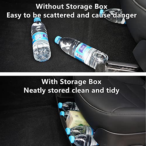 Pedigree Tesla Model Y 2020-2021 Under Seat Storage Box Main and co-Pilot Passenger Seat Storage Box Hidden Tray Box Neat and Tidy Tesla Model Y Accessories