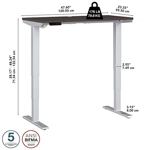 Bush Business Furniture Move 40 Series Height Adjustable Desk, 48W x 24D, Storm Gray