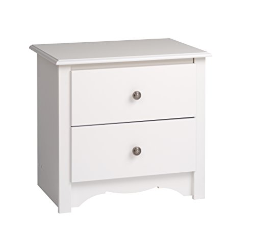 Sonoma 6 Drawer Double Dresser for Bedroom, White & Sonoma 2-Drawer Nightstand, White