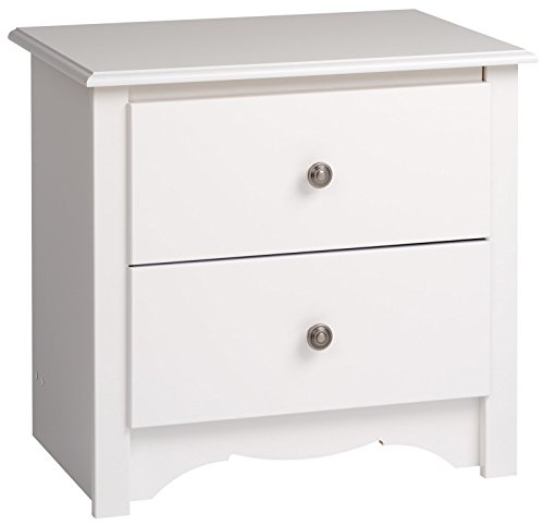 Sonoma 6 Drawer Double Dresser for Bedroom, White & Sonoma 2-Drawer Nightstand, White