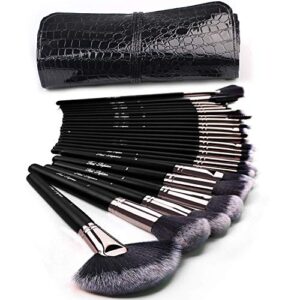 makeup brushes 24pcs makeup brush set kabuki foundation blending brush face powder blush concealers eye shadows make up brushes kit with bag