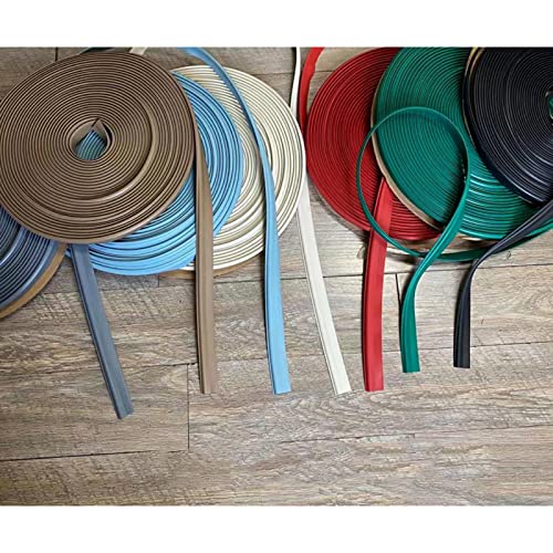 Carpet Edge Trim Strip Grey Black, Flexible PVC Transitions Bar Floor Threshold Ramp for Flooring to Tile, Self Adhesive Rugs Edging Banding for Height Less Than 6 Mm