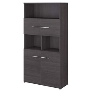 bush business furniture office 500 5 shelf bookcase with doors