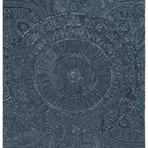 Safavieh Marquee Collection 8' x 10' Dark Grey MRQ301F Handmade Contemporary Medallion Wool Area Rug