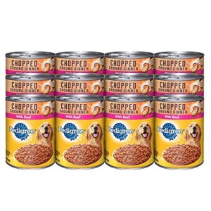 pedigree chopped ground dinner dog food – beef – 22oz – 12pk – beef – 22 oz