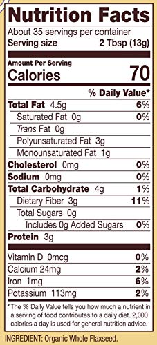 Bob's Red Mill Organic Brown Flaxseed Meal, 16-ounce (Pack of 2)