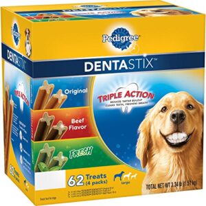 pedigree dentastix dog treats variety pack, 62 ct. (3.34 lbs.) (3.34 lbs. pack of 4)