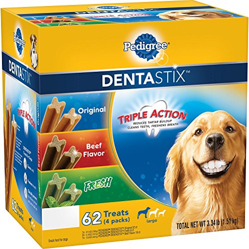 Pedigree DentaStix Dog Treats Variety Pack, 62 ct. (3.34 lbs.) (3.34 lbs. Pack of 4)