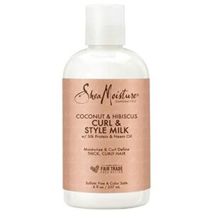 sheamoisture coconut & hibiscus curl & style milk 8 oz