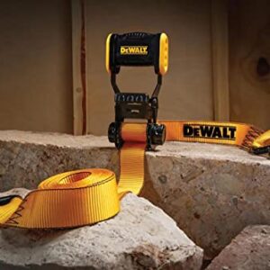 DEWALT DXBC18002 Black/Yellow 1.25" x 12' Ratchet Tie Down Straps - Light-Weight Cargo Hauling (1800 lb Break Strength), 2 Pack