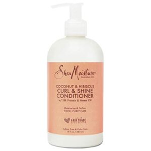 sheamoisture conditioner curl shine silicone for curly hair coconut hibiscus moisturize & define 13oz