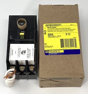 schneider electric miniature 120/240-volt 50a qob350gfi molded case circuit breaker 600v 100a