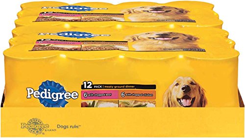 Pedigree Meaty Ground Dinner Multipack Chicken And Beef Dog Food 13.2 Ounces (Two 12-Can Cases)