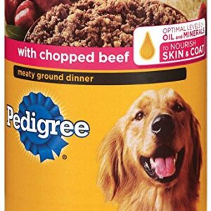 Pedigree Meaty Ground Dinner Multipack Chicken And Beef Dog Food 13.2 Ounces (Two 12-Can Cases)