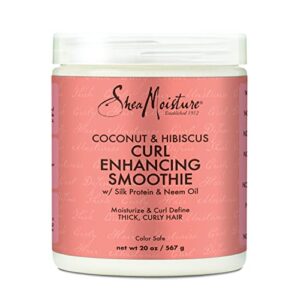 sheamoisture curl enhancing smoothie for thick, curly hair coconut and hibiscus sulfate and paraben free 20 oz