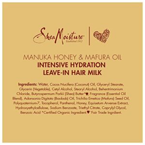 Sheamoisture Hydration Hair Milk for Dry Hair Manuka Honey and Mafura Oil to Hydrate and Style Hair 8 oz