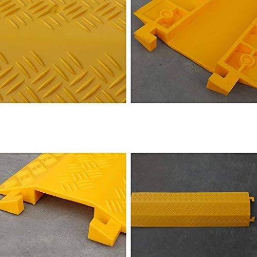 Threshold Ramp Floor Cable Cover,Yellow Stripes Cable Channel Extra Long Plastic Floor Cable Wires Safety Cover Easy Edge Threshold Ramps Practical