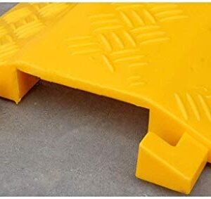 Threshold Ramp Floor Cable Cover,Yellow Stripes Cable Channel Extra Long Plastic Floor Cable Wires Safety Cover Easy Edge Threshold Ramps Practical