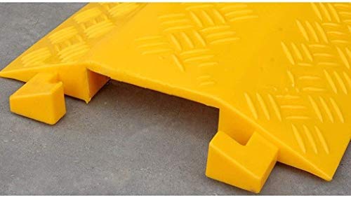 Threshold Ramp Floor Cable Cover,Yellow Stripes Cable Channel Extra Long Plastic Floor Cable Wires Safety Cover Easy Edge Threshold Ramps Practical