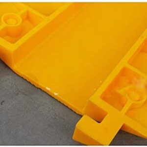 Threshold Ramp Floor Cable Cover,Yellow Stripes Cable Channel Extra Long Plastic Floor Cable Wires Safety Cover Easy Edge Threshold Ramps Practical