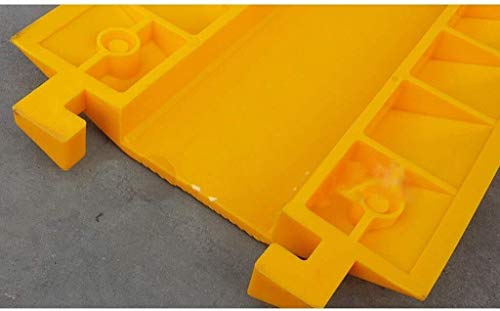 Threshold Ramp Floor Cable Cover,Yellow Stripes Cable Channel Extra Long Plastic Floor Cable Wires Safety Cover Easy Edge Threshold Ramps Practical