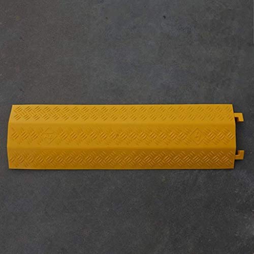 Threshold Ramp Floor Cable Cover,Yellow Stripes Cable Channel Extra Long Plastic Floor Cable Wires Safety Cover Easy Edge Threshold Ramps Practical