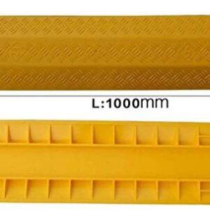 Threshold Ramp Floor Cable Cover,Yellow Stripes Cable Channel Extra Long Plastic Floor Cable Wires Safety Cover Easy Edge Threshold Ramps Practical