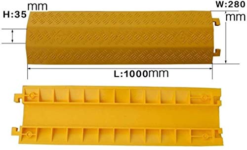 Threshold Ramp Floor Cable Cover,Yellow Stripes Cable Channel Extra Long Plastic Floor Cable Wires Safety Cover Easy Edge Threshold Ramps Practical