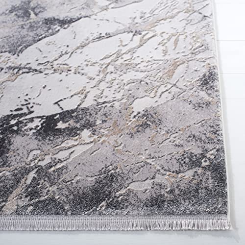 SAFAVIEH Signature Collection 10' x 14' Grey/Gold SIG495F Viscose Living Room Dining Bedroom Area Rug