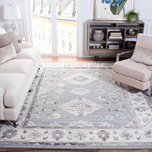 safavieh suzani collection 9′ x 12′ grey/ivory szn331a handmade boho wool area rug