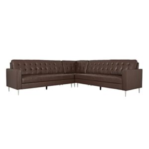 christopher knight home gebo sofas, dark brown + chrome