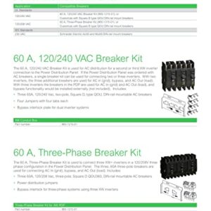 Schneider Conext 2-Pole 60A 120/240VAC Breaker Kit (For PDP) RNW865121501