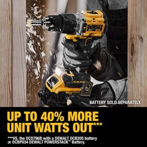 DEWALT 20V MAX Hammer Drill, 1/2", Cordless and Brushless, Compact With 2-Speed Setting, Bare Tool Only (DCD805B)