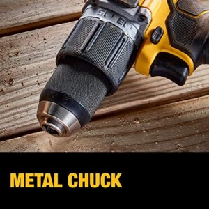 DEWALT 20V MAX Hammer Drill, 1/2", Cordless and Brushless, Compact With 2-Speed Setting, Bare Tool Only (DCD805B)