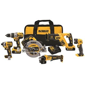 dewalt 20v max* cordless drill combo kit, 6-tool (dck695p2)